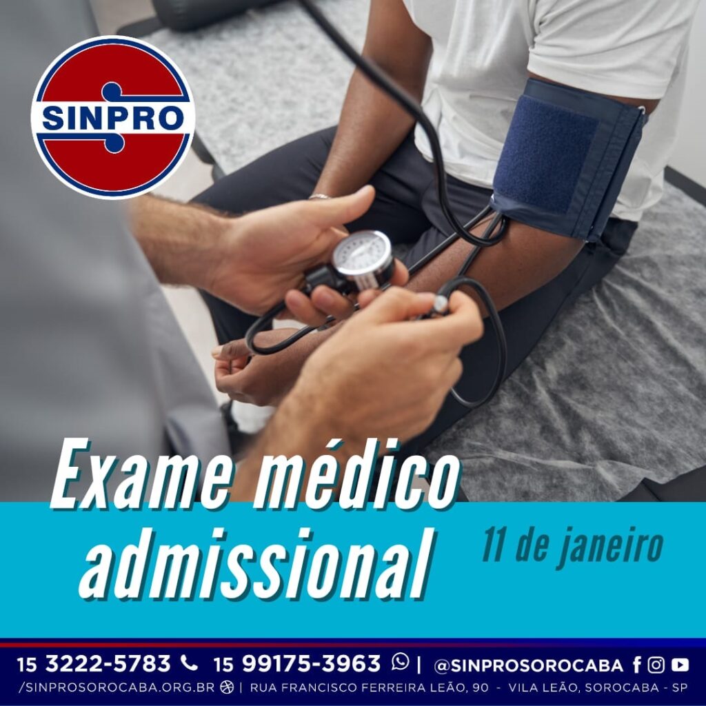 Exame admissional – SINPRO-Sorocaba – Sindicato dos Professores de ...